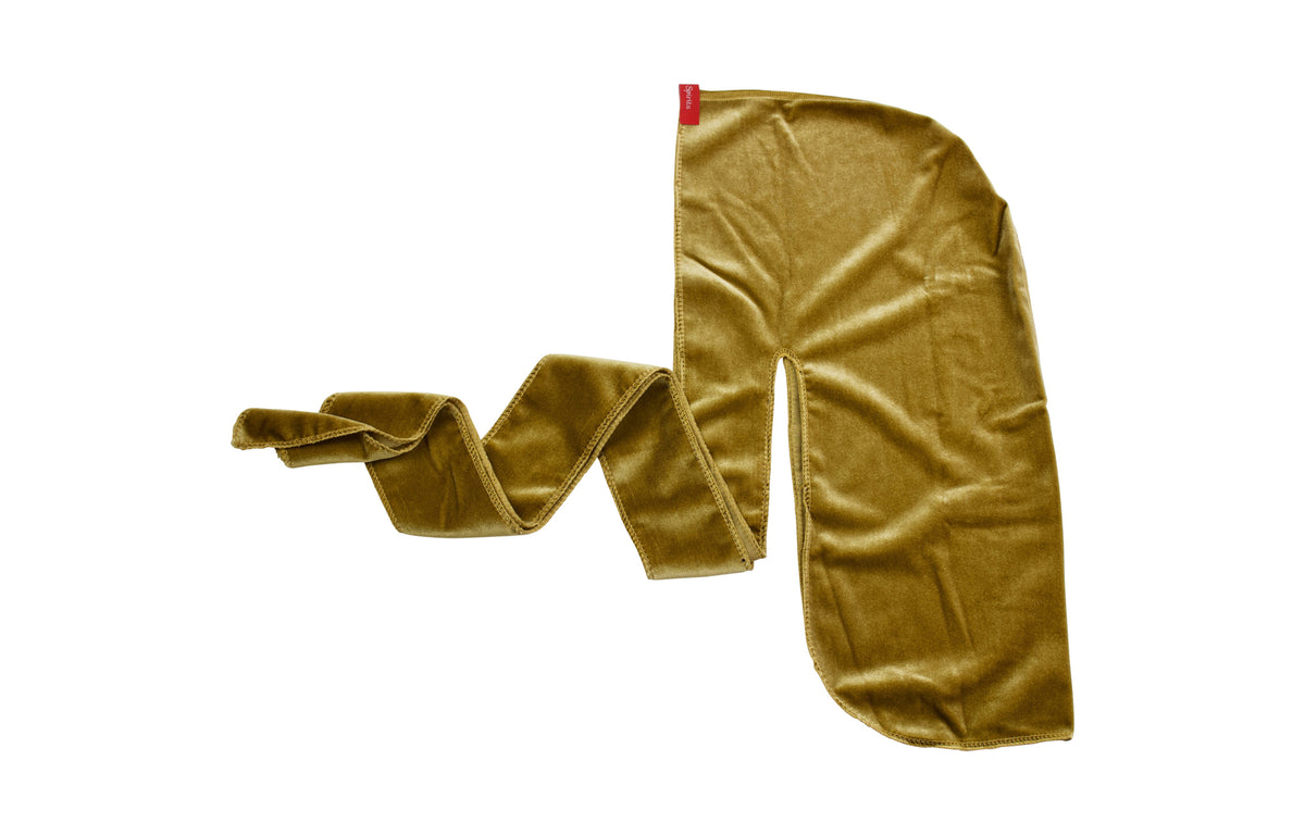 Gold Velvet Durag | Luxury Velvet Durags – Wave God Durags
