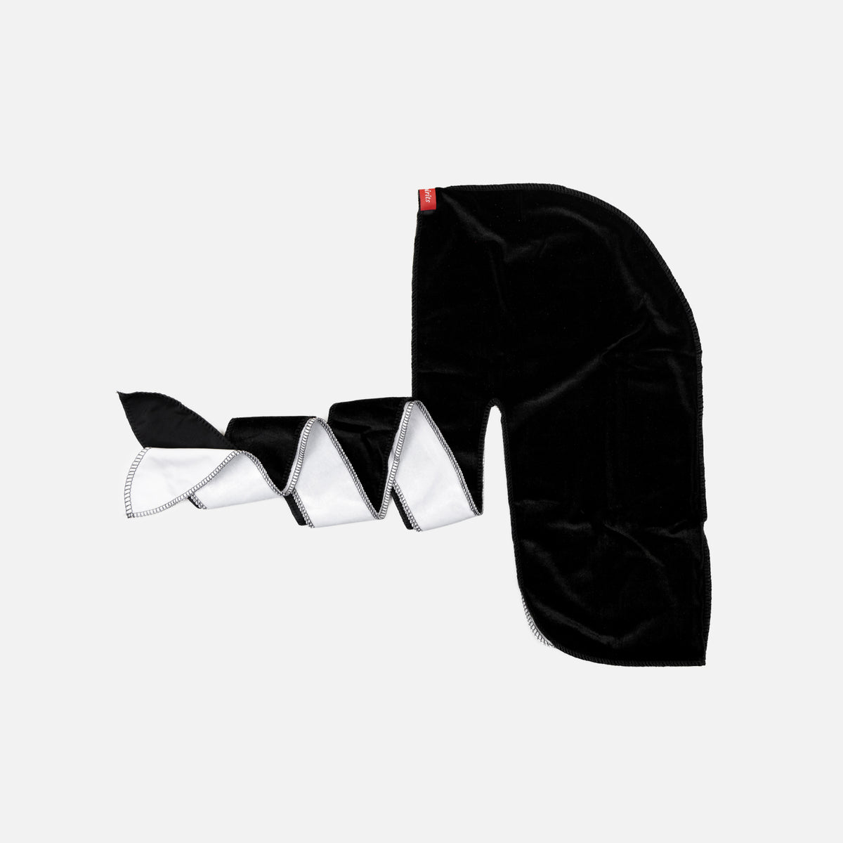 Black and White Two Tone Velvet Durag – Wave God Durags