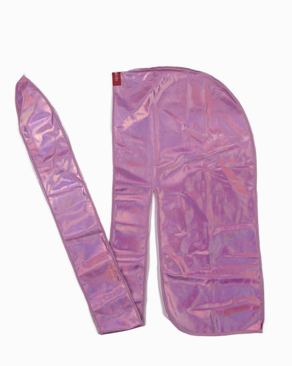 Baby Pink Iridescent Durag – Wave God Durags