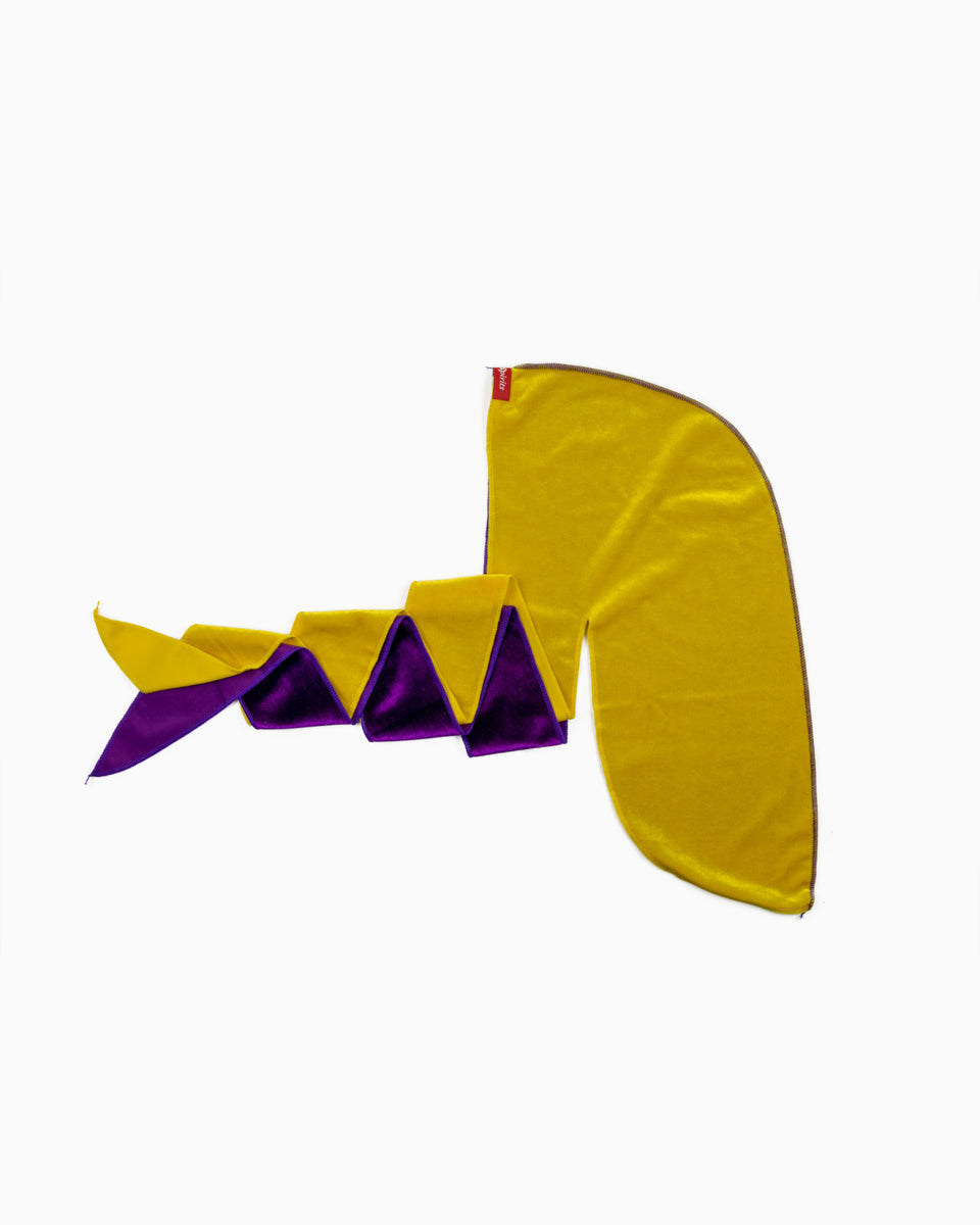 Gold and Purple Two Tone Velvet Durag – Wave God Durags