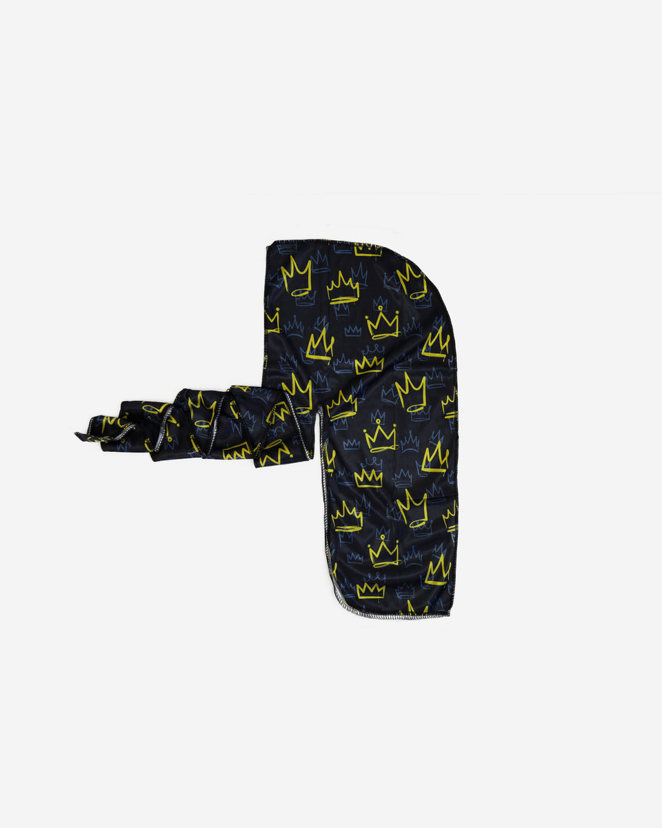 Black Crown Silky Durag | Designer Durags – Wave God Durags
